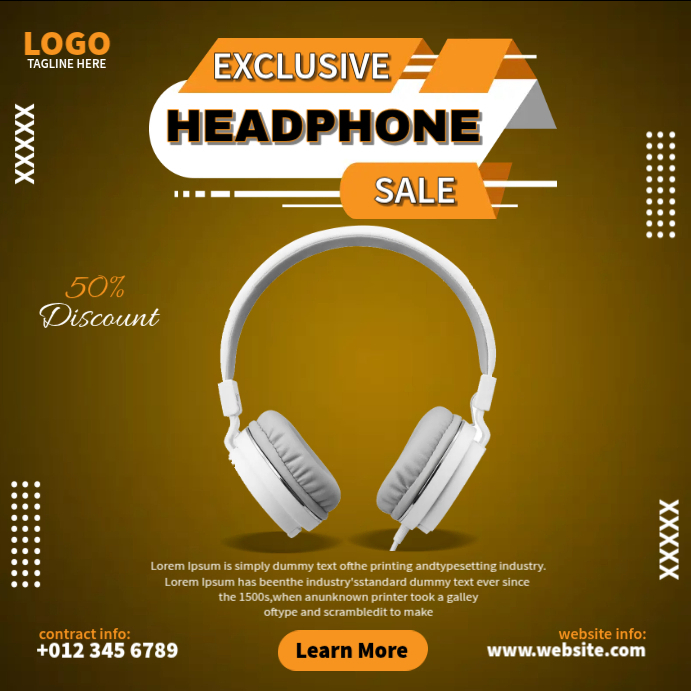 Headphone Ads Template | PosterMyWall