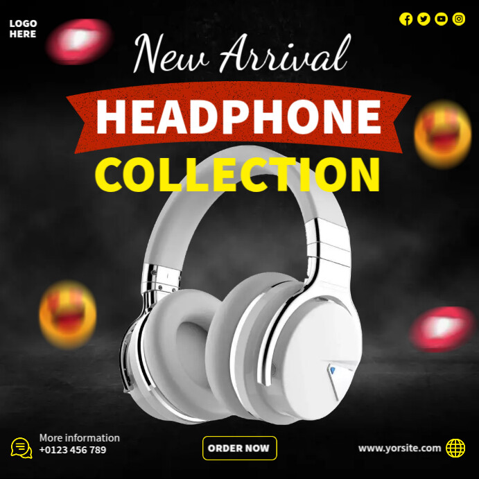 Headphone Deals Ads Template | PosterMyWall