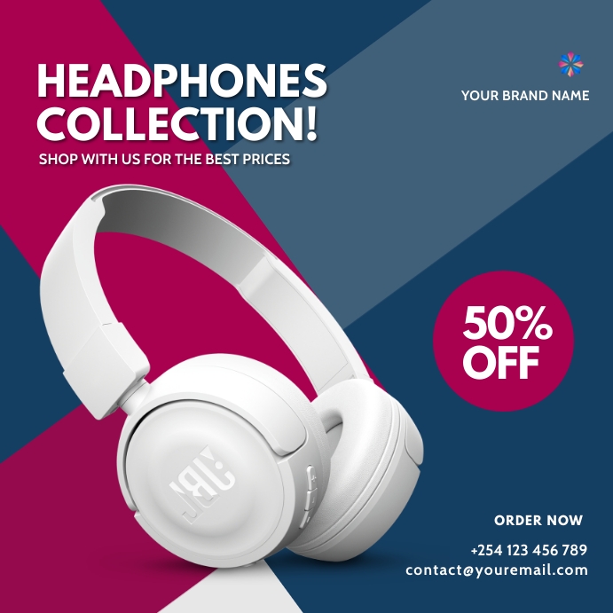 headphone earphones electronics gadgets flyer Template | PosterMyWall