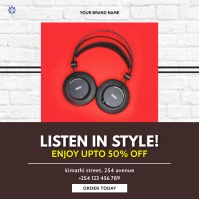 headphone earphones electronics gadgets flyer Template | PosterMyWall