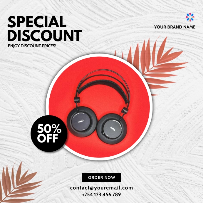 headphone earphones electronics gadgets flyer Template | PosterMyWall