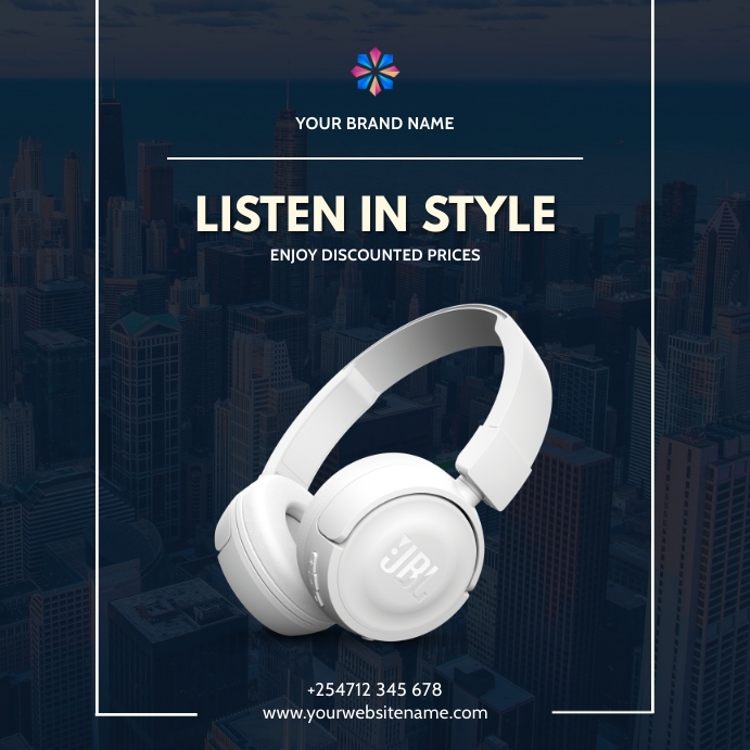 headphone earphones electronics gadgets flyer Template | PosterMyWall