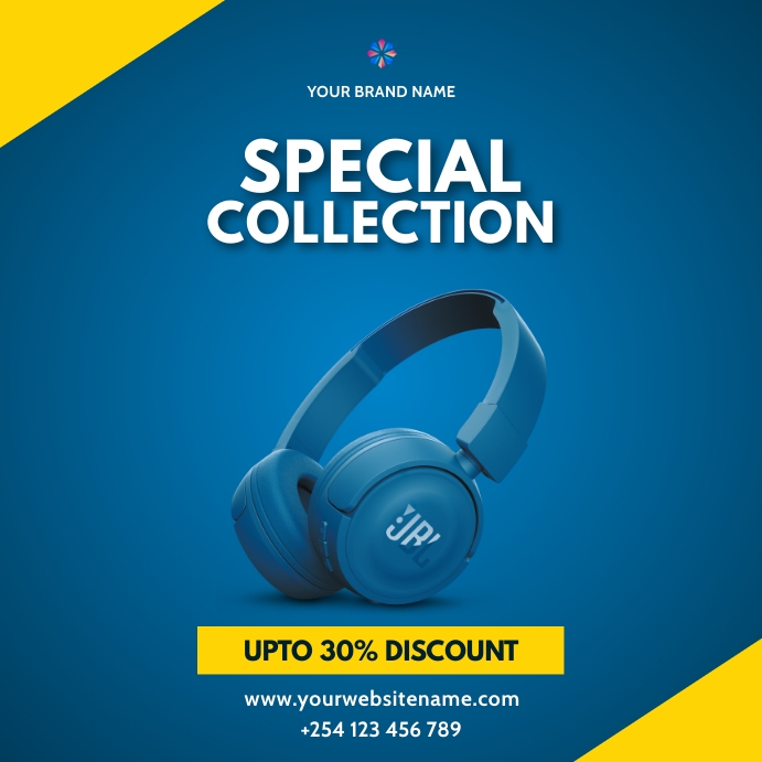 headphone earphones electronics gadgets flyer Template | PosterMyWall