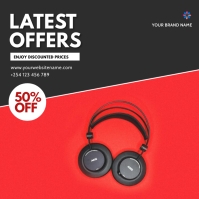 headphone earphones electronics gadgets flyer Template | PosterMyWall