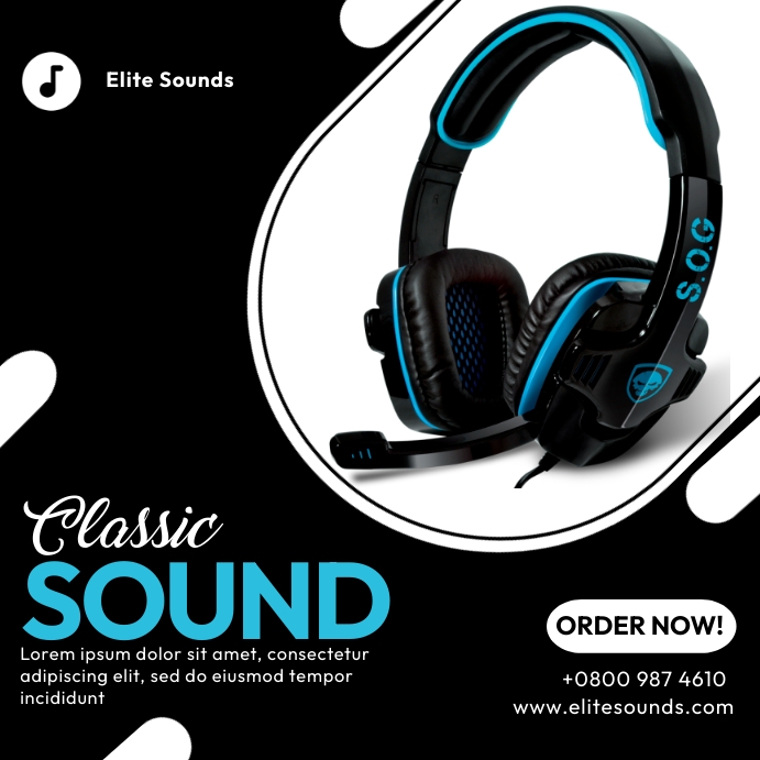 Headphone flyers Template | PosterMyWall