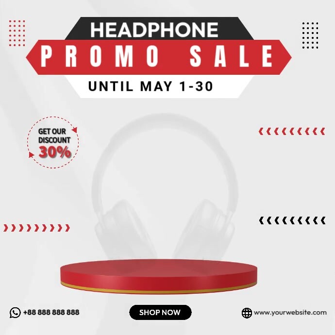 Copy of Headphone Promo Sale | PosterMyWall