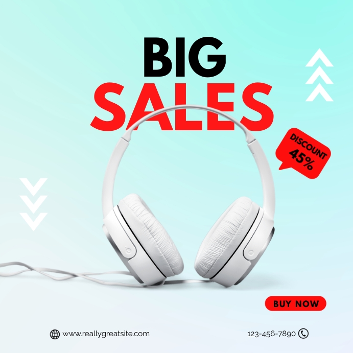 HEADPHONE SALE Template | PosterMyWall