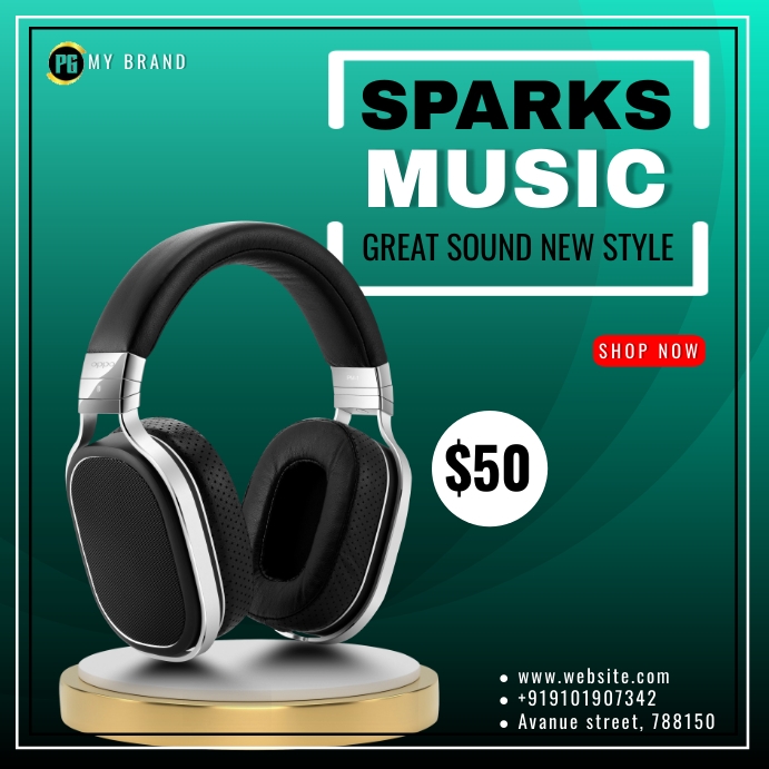 Headphone sale Template | PosterMyWall