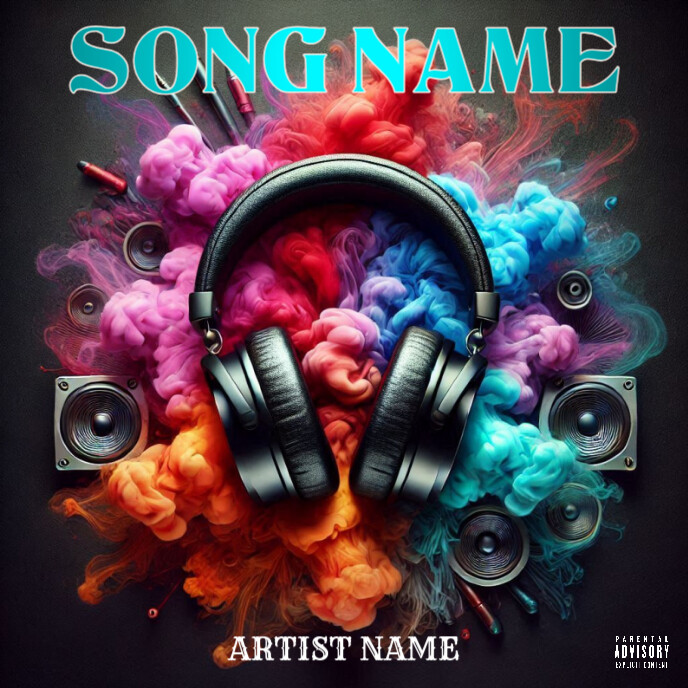 Headphones album cover Template | PosterMyWall