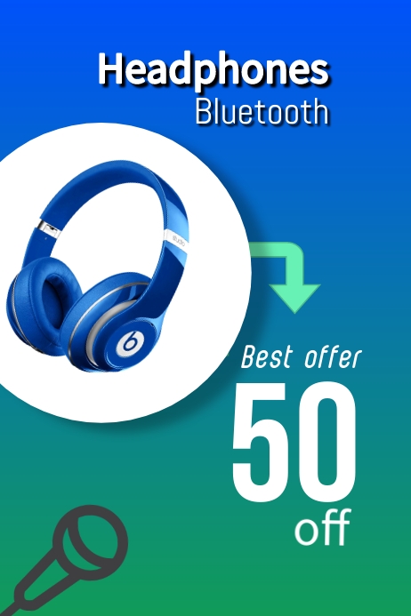 Headphones Bluetooth Best offer Templates | PosterMyWall
