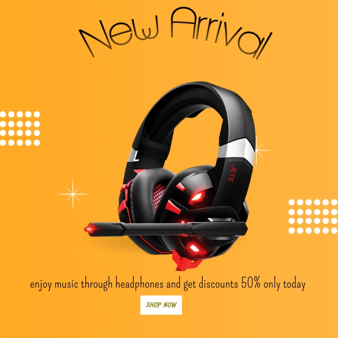 headphones gaming social media ads Template | PosterMyWall