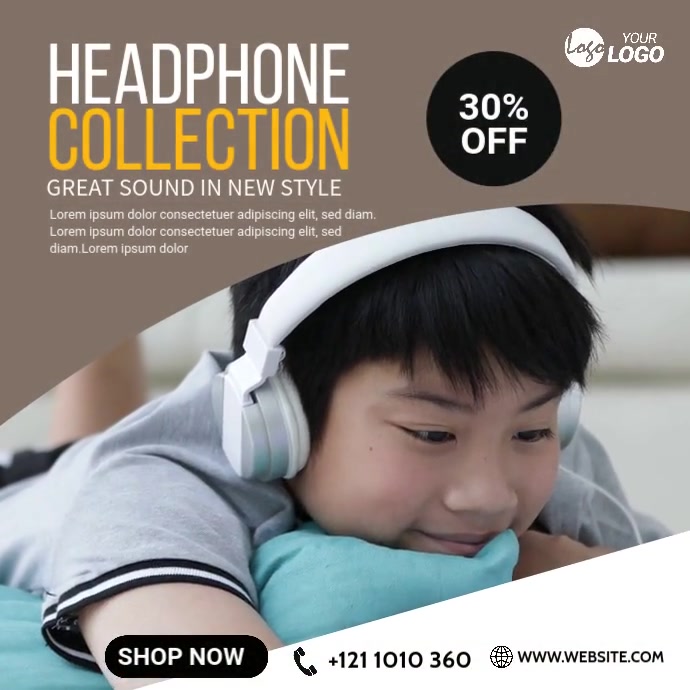 Plantilla de Headset ads social media post | PosterMyWall