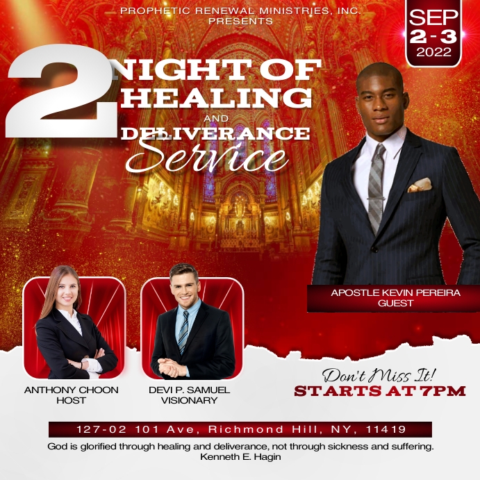Healing & Deliverance Church Flyers Service Template | PosterMyWall