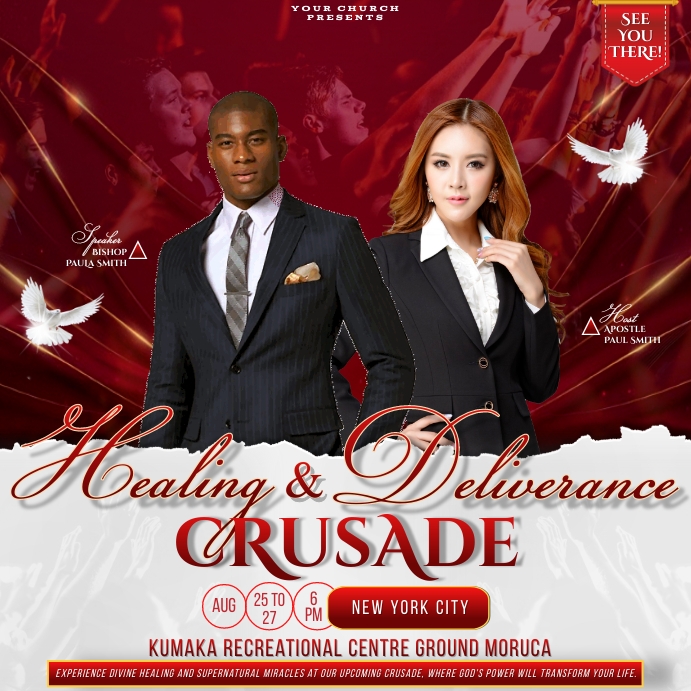 Healing & Deliverance Church Flyers Service Template | PosterMyWall
