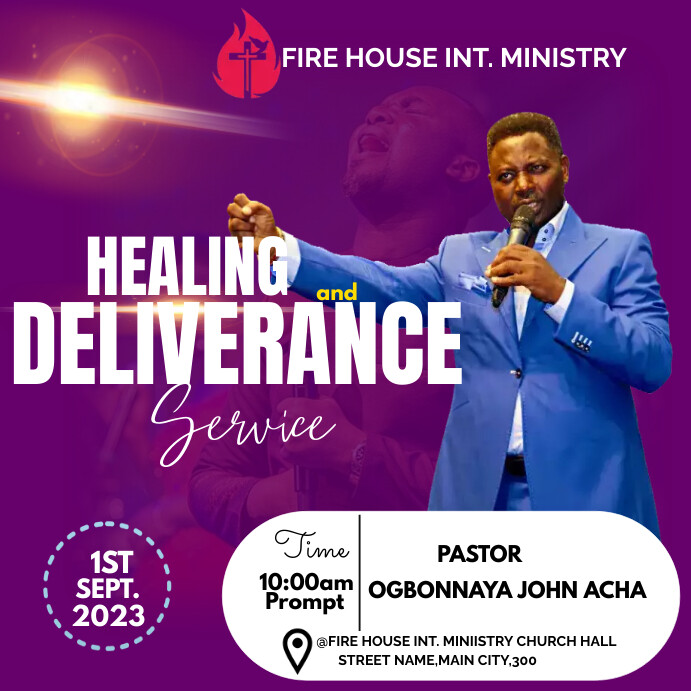 HEALING AND DELIVERANCE Template | PosterMyWall