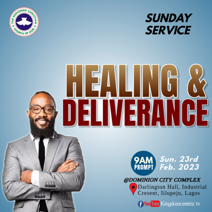 Healing and deliverance flyer Template | PosterMyWall