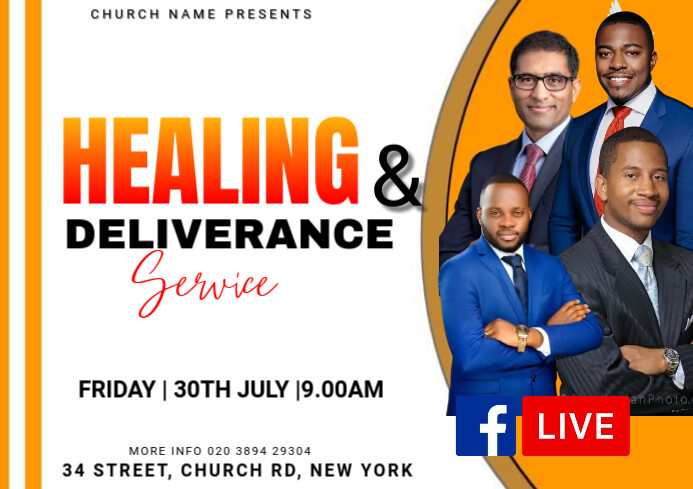 Modèle healing and deliverance service | PosterMyWall