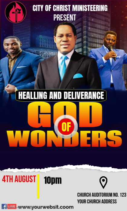Modèle HEALING AND DELIVERANCE SERVICE | PosterMyWall