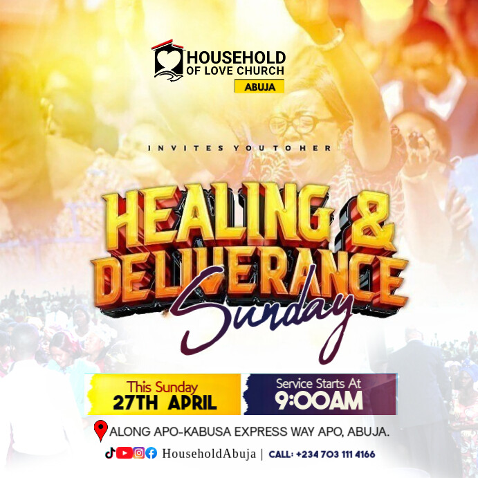 Copy of healing and deliverance sunday | PosterMyWall