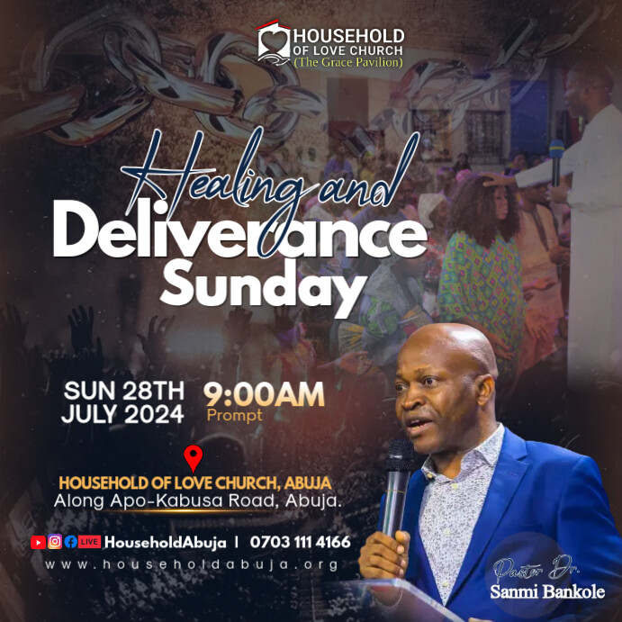 Copy of Healing and Deliverance Sunday | PosterMyWall