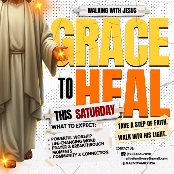 Copy of Healing Power Through Jesus Christ | PosterMyWall