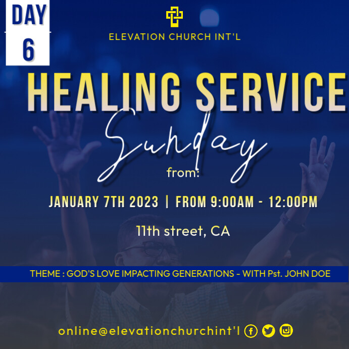 HEALING SERVICE Template | PosterMyWall