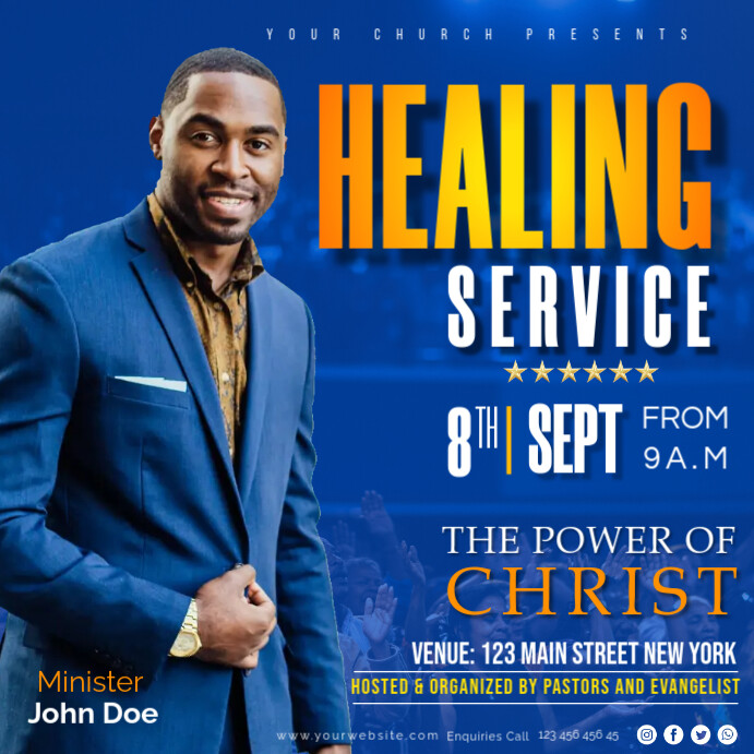 Copy of Healing Service | PosterMyWall