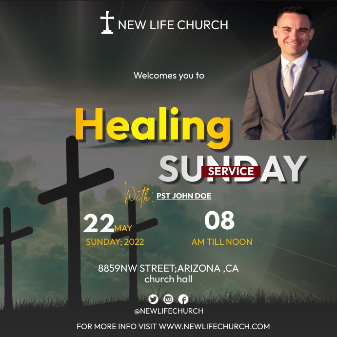 Healing Service Template | PosterMyWall
