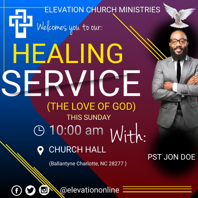 Copy of HEALING SERVICE | PosterMyWall