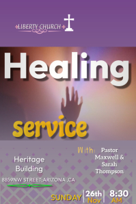Healing Service Template | PosterMyWall