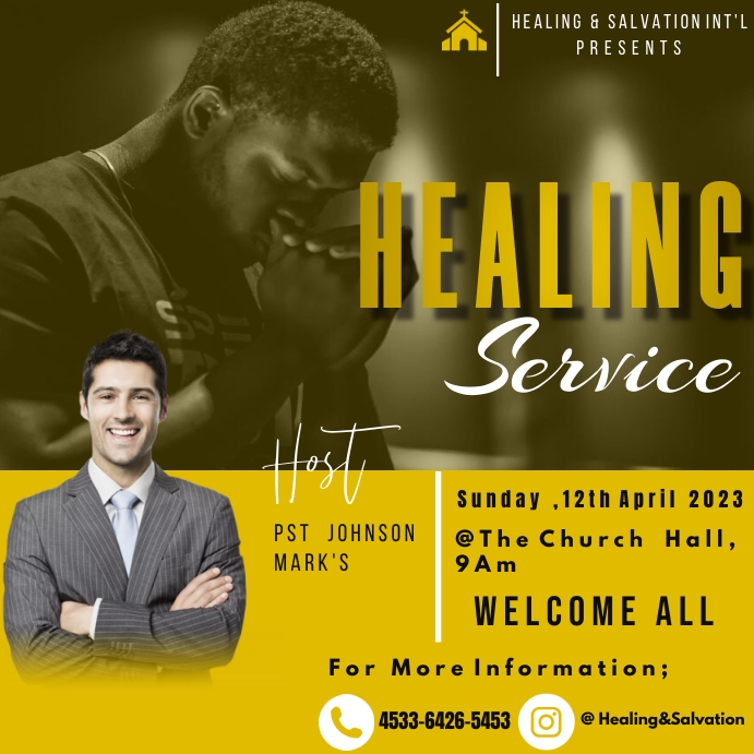 Healing service Template | PosterMyWall