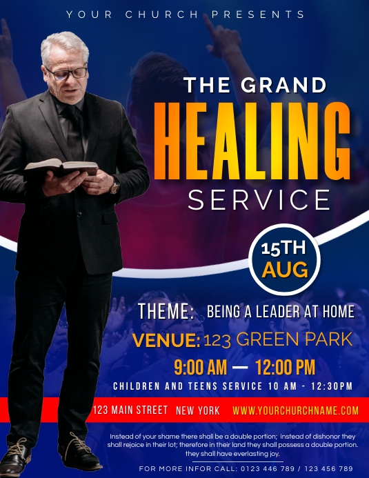 Plantilla de Servicio de Curación | PosterMyWall