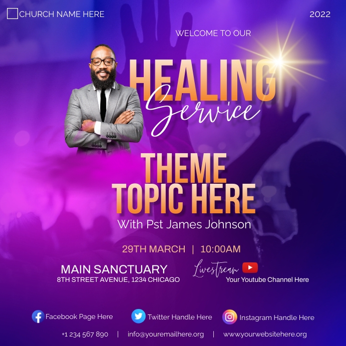 Copy of healing service flyer | PosterMyWall