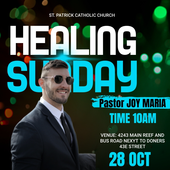 Copy of Healing Sunday service | PosterMyWall