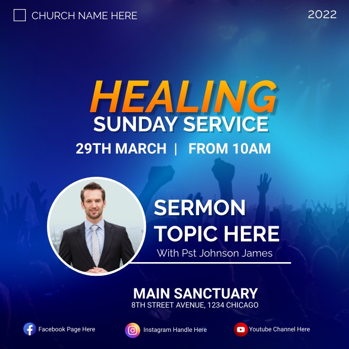 healing sunday service poster Template | PosterMyWall
