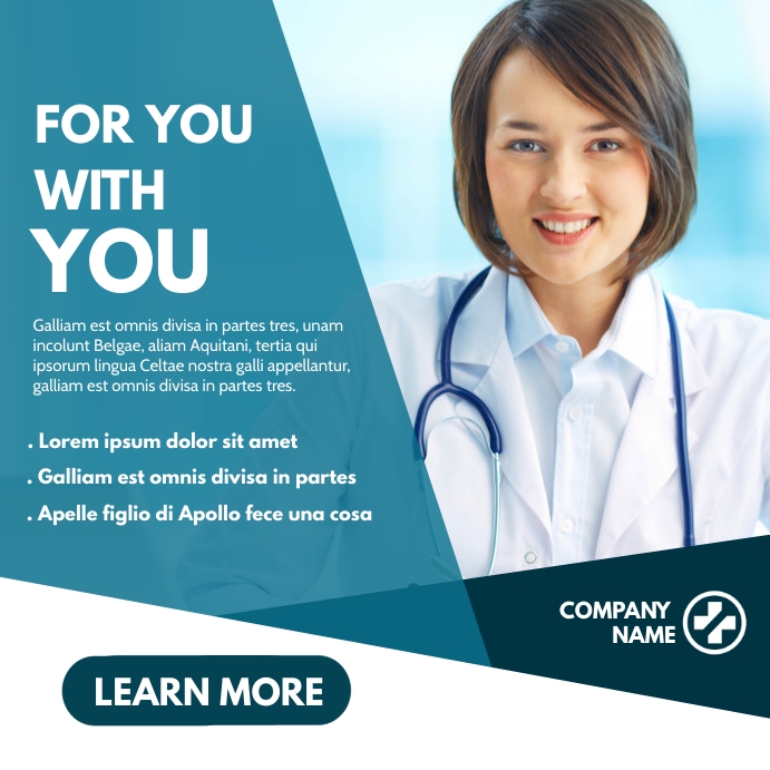 health advertisement design template blue col | PosterMyWall