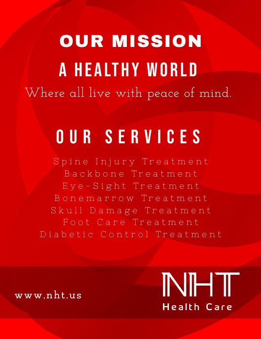 Health Care (Red Theme) Template | PosterMyWall