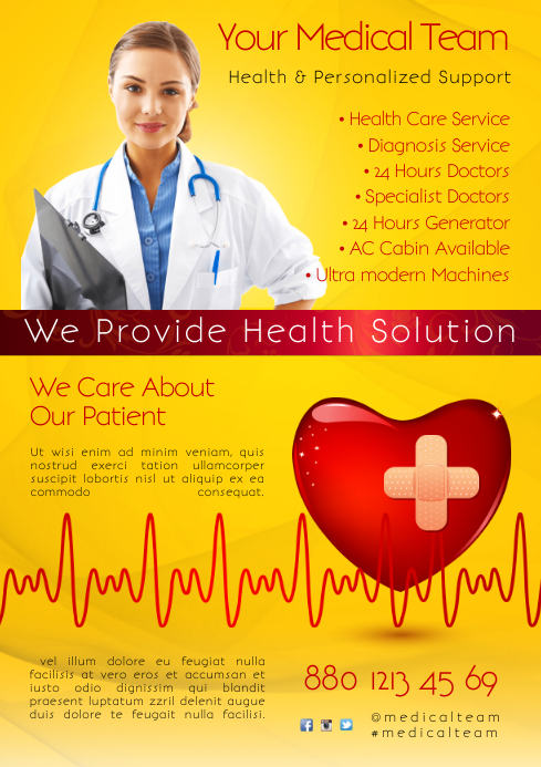 Health Care Service Flyer Template | PosterMyWall