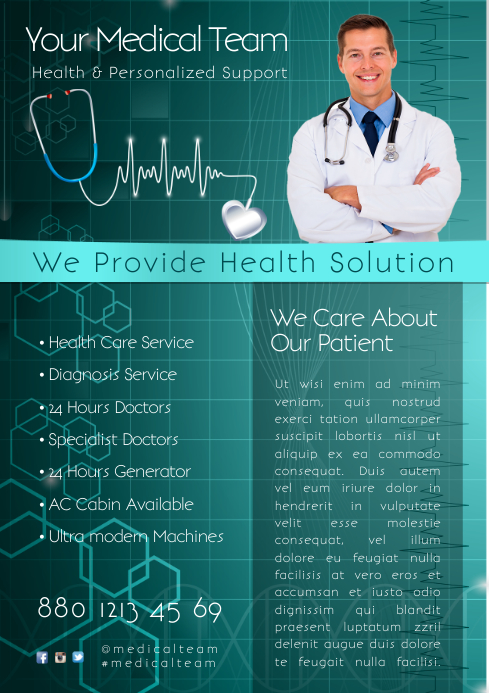 Health Care Service Flyer Template | PosterMyWall