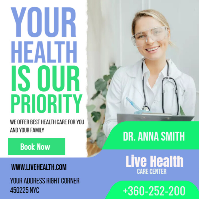 Health clinic poster Template | PosterMyWall