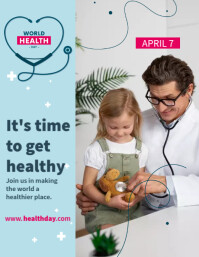 Blue Health Fair Community Day Flyer Template | PosterMyWall