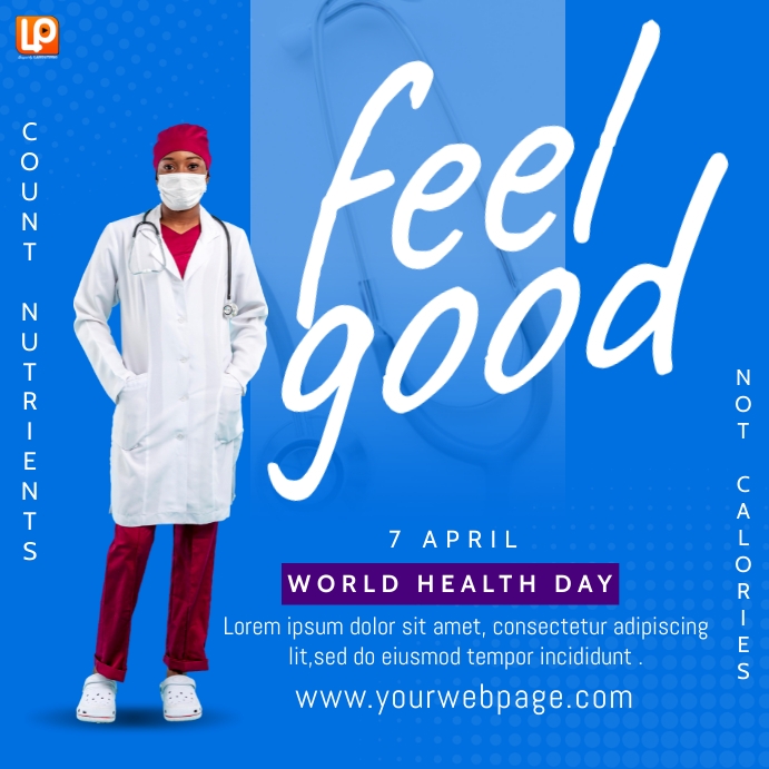 Health Feel Good Flyer Blue Template | PosterMyWall