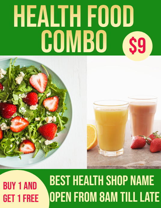 health food combo Template | PosterMyWall
