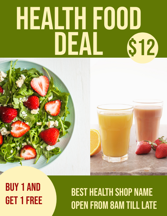 health food deal Template | PosterMyWall