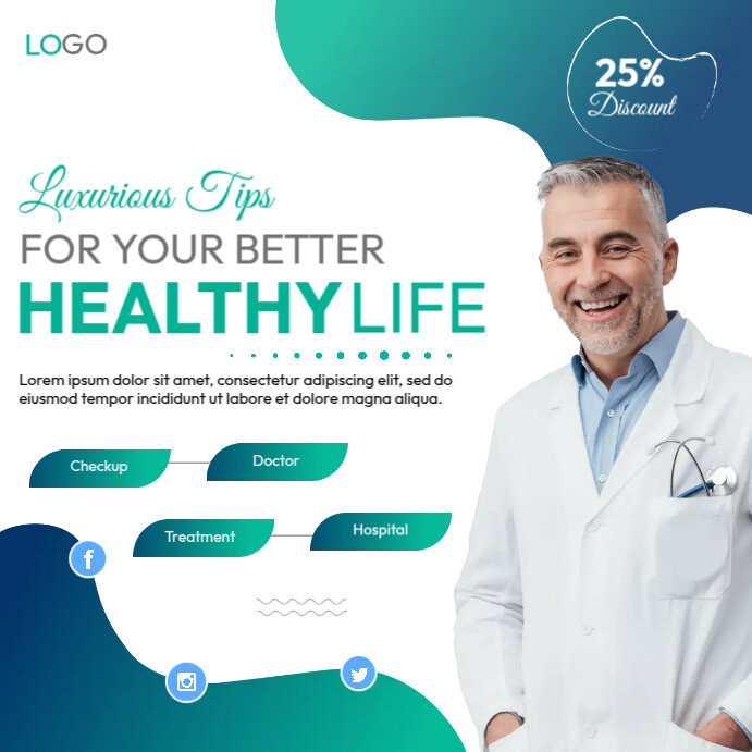 Health Instagram Ads Template | PosterMyWall