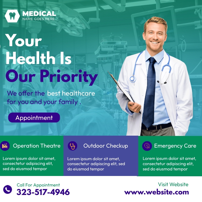Health Priority Template | PosterMyWall