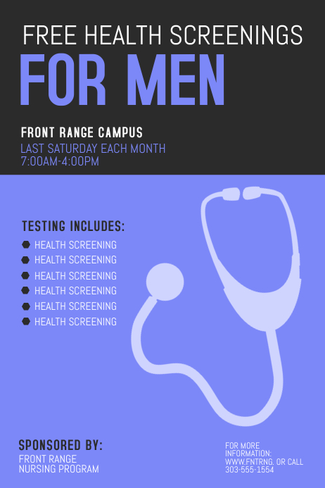 Health Screenings Template | PosterMyWall