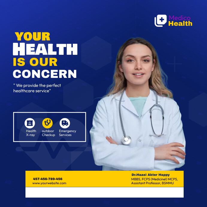Healthcare prevention banner or square flyer Template | PosterMyWall