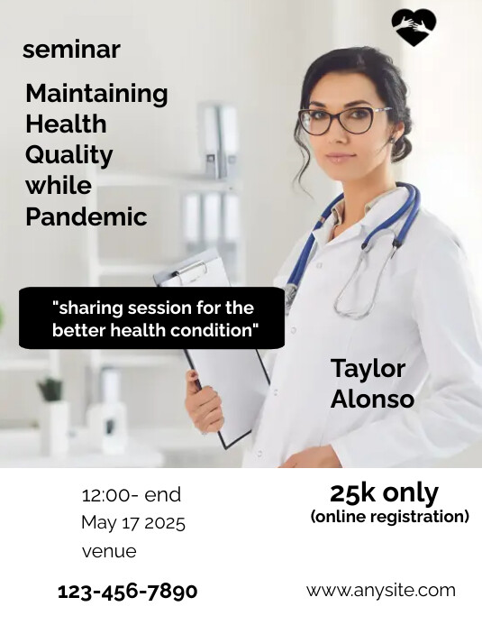 Healthcare seminar design flyer Template | PosterMyWall