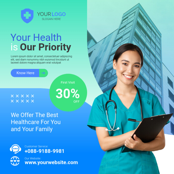 Healthcare Service Ads Poster Flyer Template | PosterMyWall